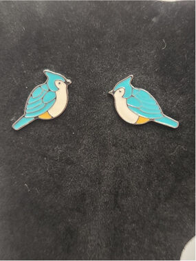 Unbranded | Jewelry | Blue And Yellow Bird Earrings | Poshmark